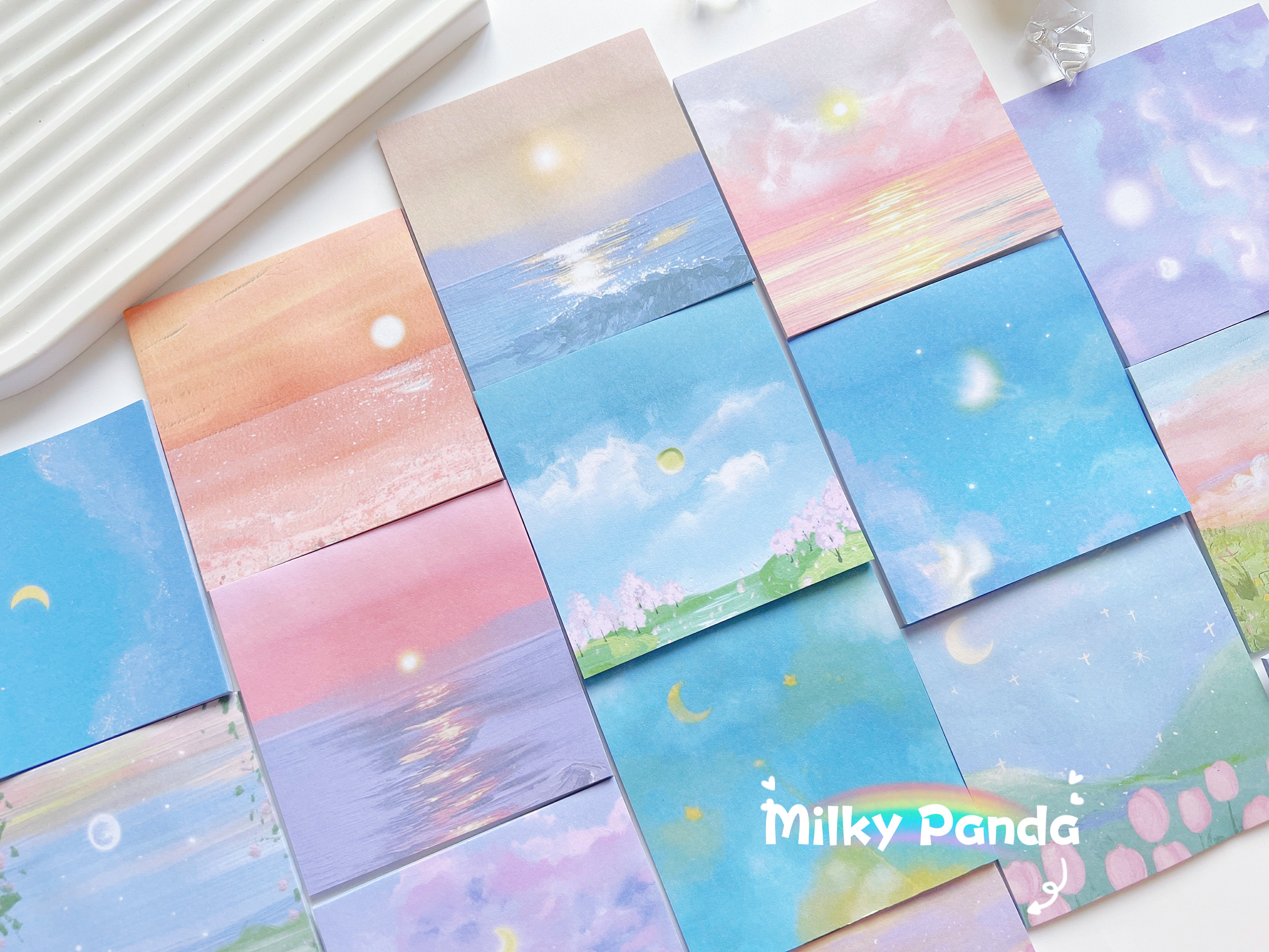 Landscape Sticky Notes | Scenery Memo Notes | Kawaii Stationery | Party ...